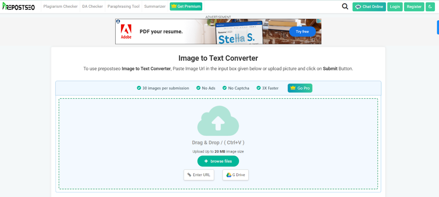 Top 10 Free Image-to-Text converter Tools for SEO Experts